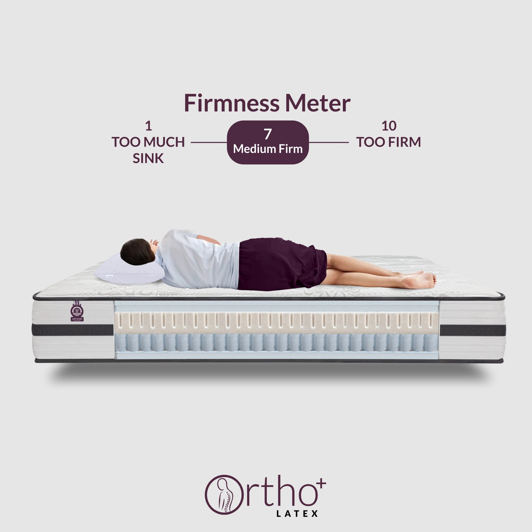 Amore Ortho+ Latex Pocket Spring Mattress | Amore Mattress